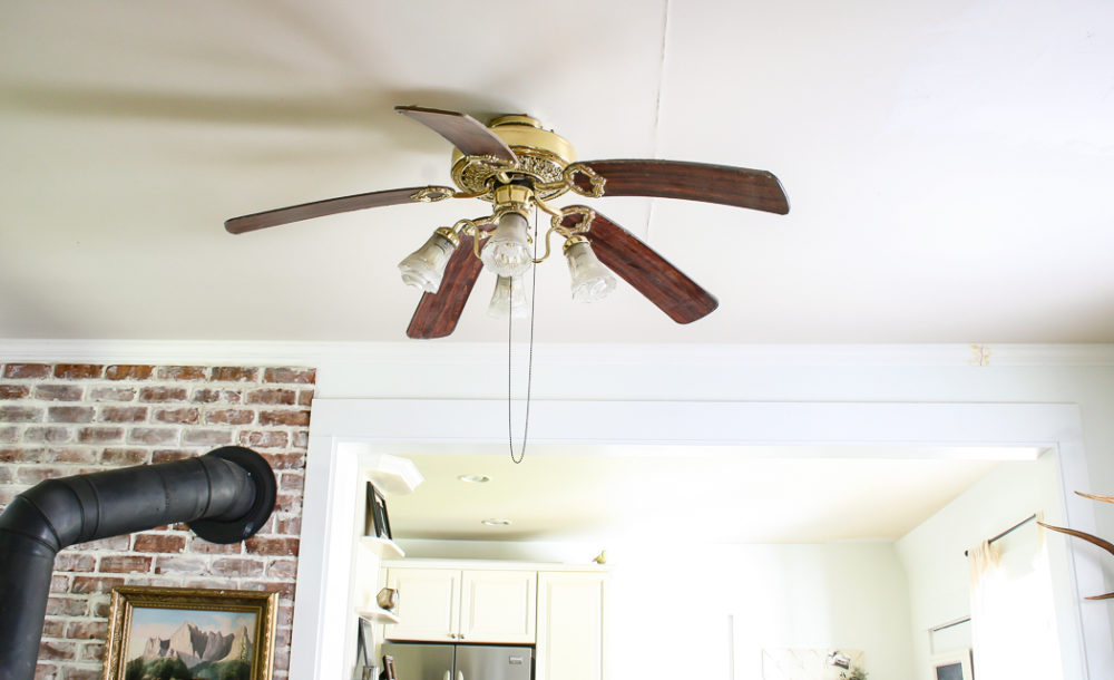 DIY Industrial Ceiling Fan - She Holds Dearly