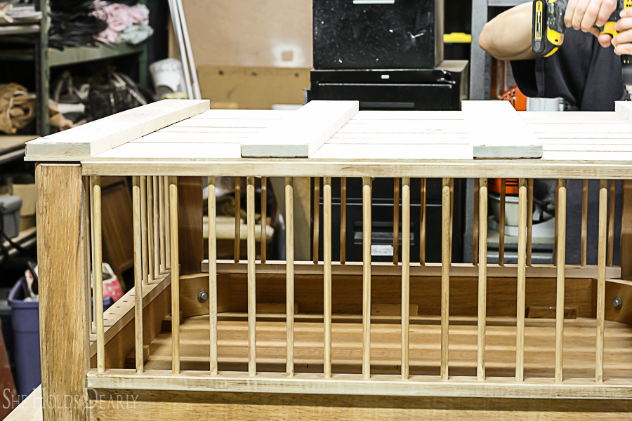 DIY Chicken Crate Coffee Table - She Holds Dearly