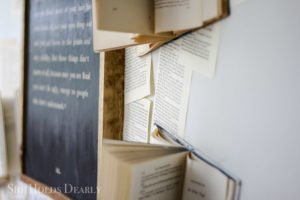 Book Page Wall Tutorial - She Holds Dearly