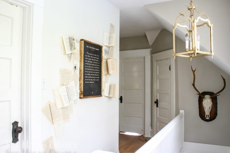 Book Page Wall Tutorial - She Holds Dearly