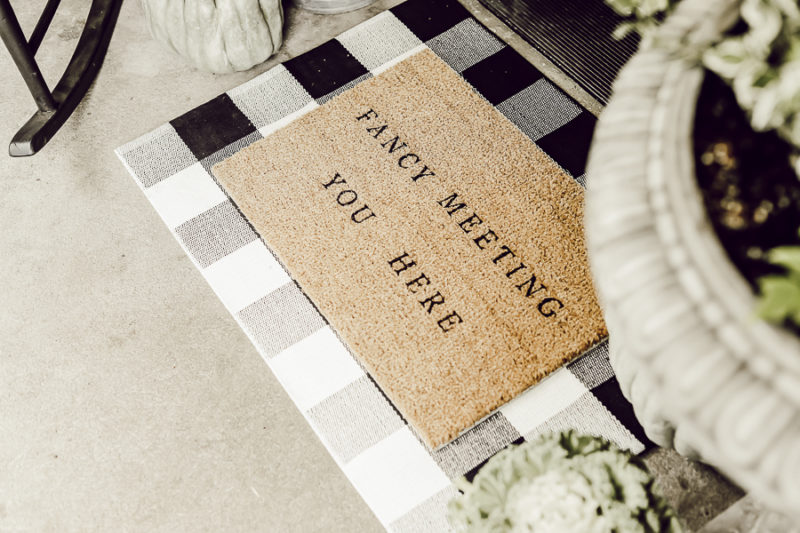 Custom DIY Welcome Mat - She Holds Dearly