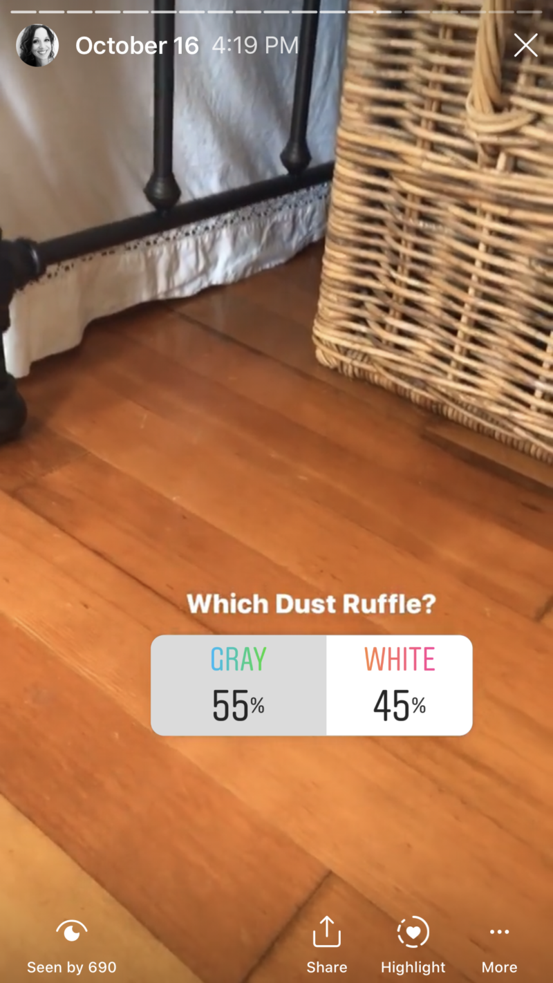 Creative Dust Ruffle Alternative - She Holds Dearly