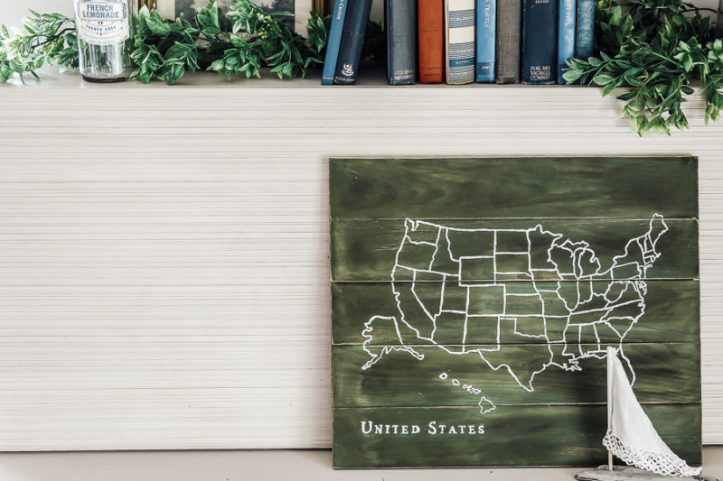 USA Map Sign Tutorial - She Holds Dearly