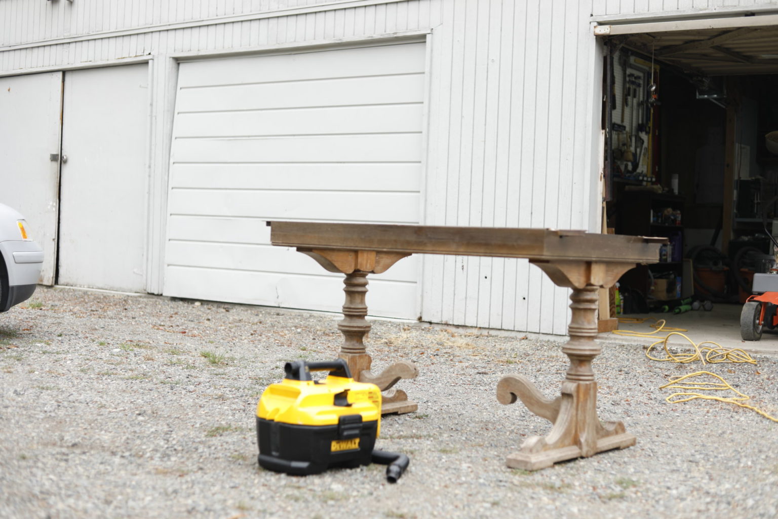 From Trash to Treasure – DIY Concrete Table Top - She Holds Dearly