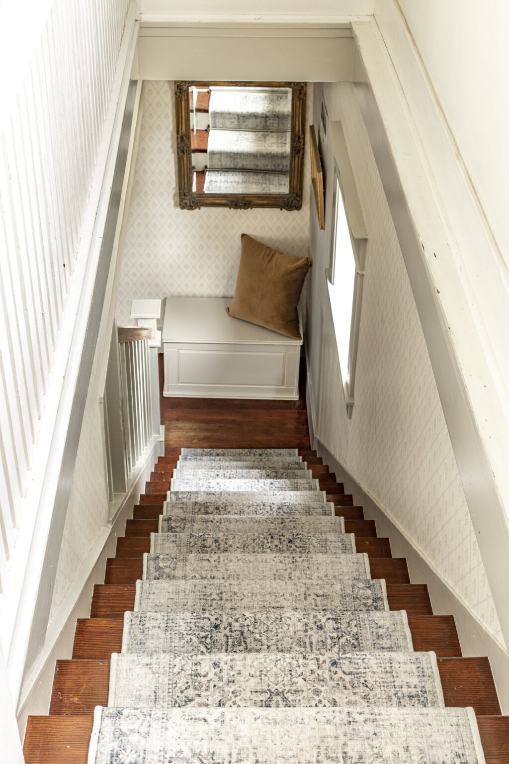 DIY Washable Stair Runner - She Holds Dearly