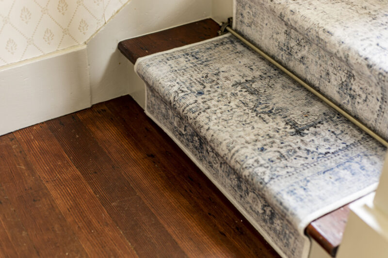 DIY Washable Stair Runner - She Holds Dearly