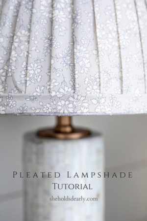 DIY Pleated Lampshade Tutorial (No Sew) - She Holds Dearly