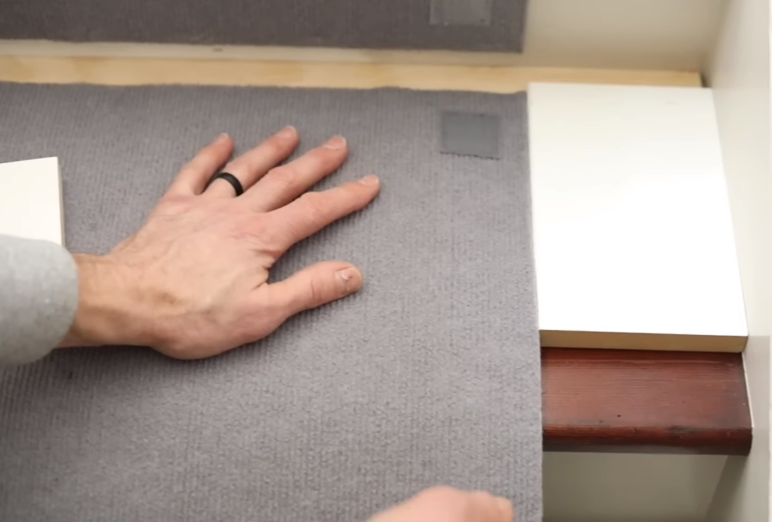 DIY Washable Stair Runner - She Holds Dearly