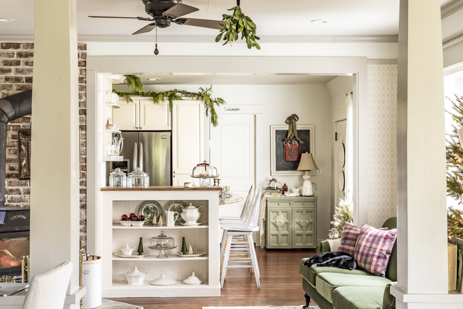 Subtle Victorian Style in a Christmas Kitchen - She Holds Dearly