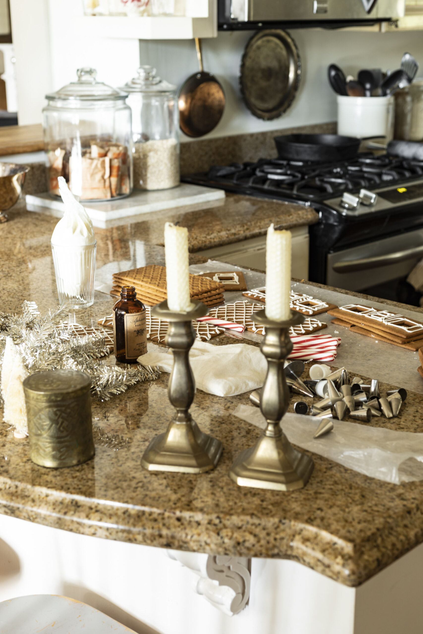 Subtle Victorian Style in a Christmas Kitchen - She Holds Dearly