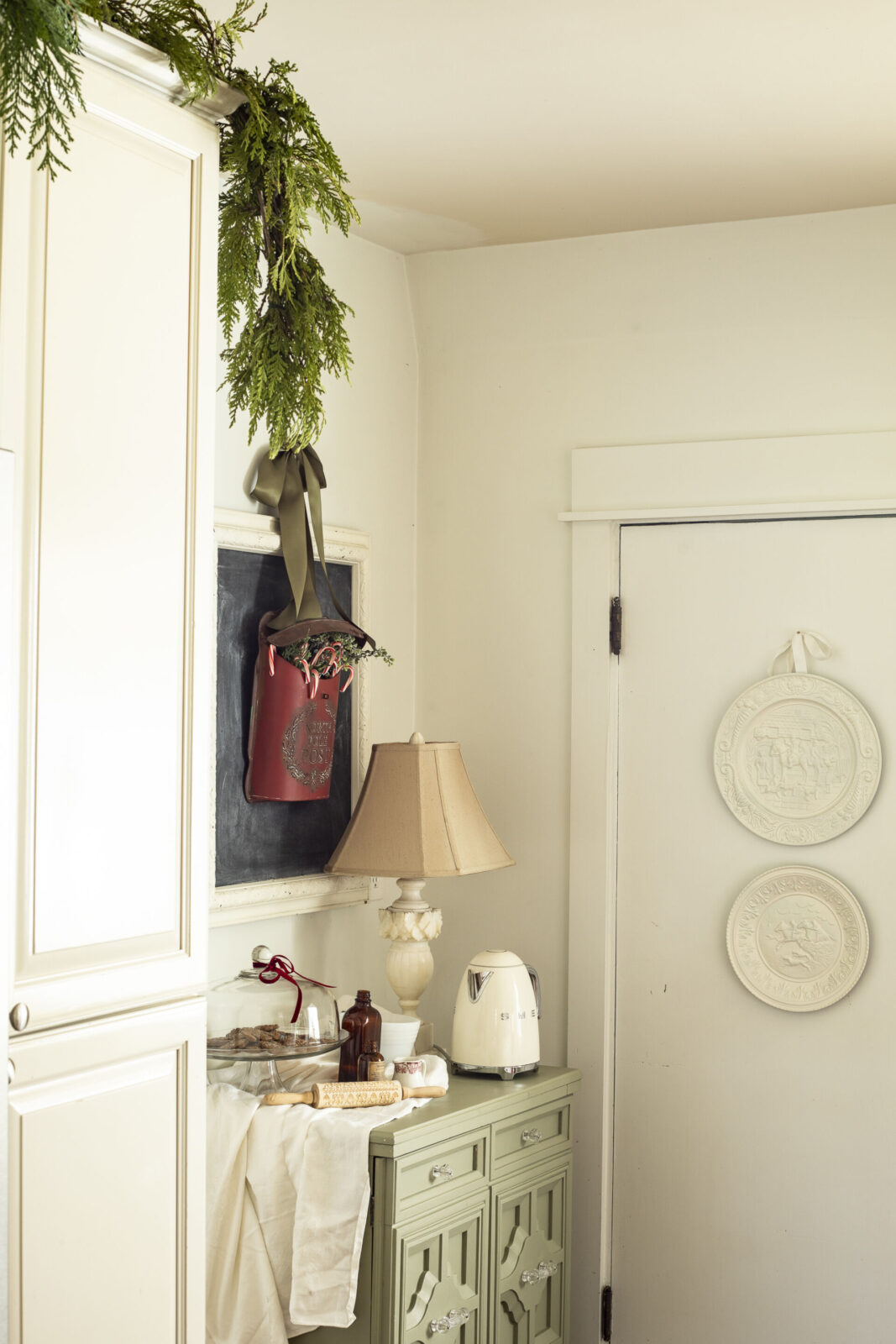 Subtle Victorian Style in a Christmas Kitchen - She Holds Dearly